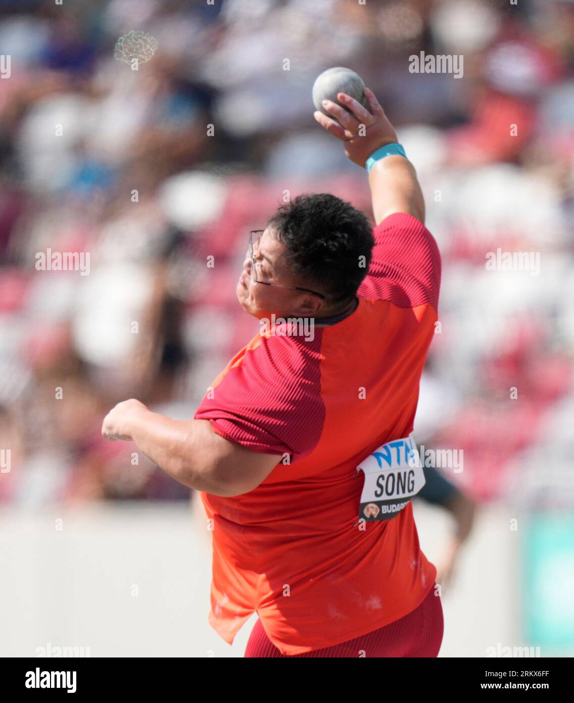 Budapest,HUN, 26 Aug 2023 Jiayuan Song (CHN) in action during the shot ...