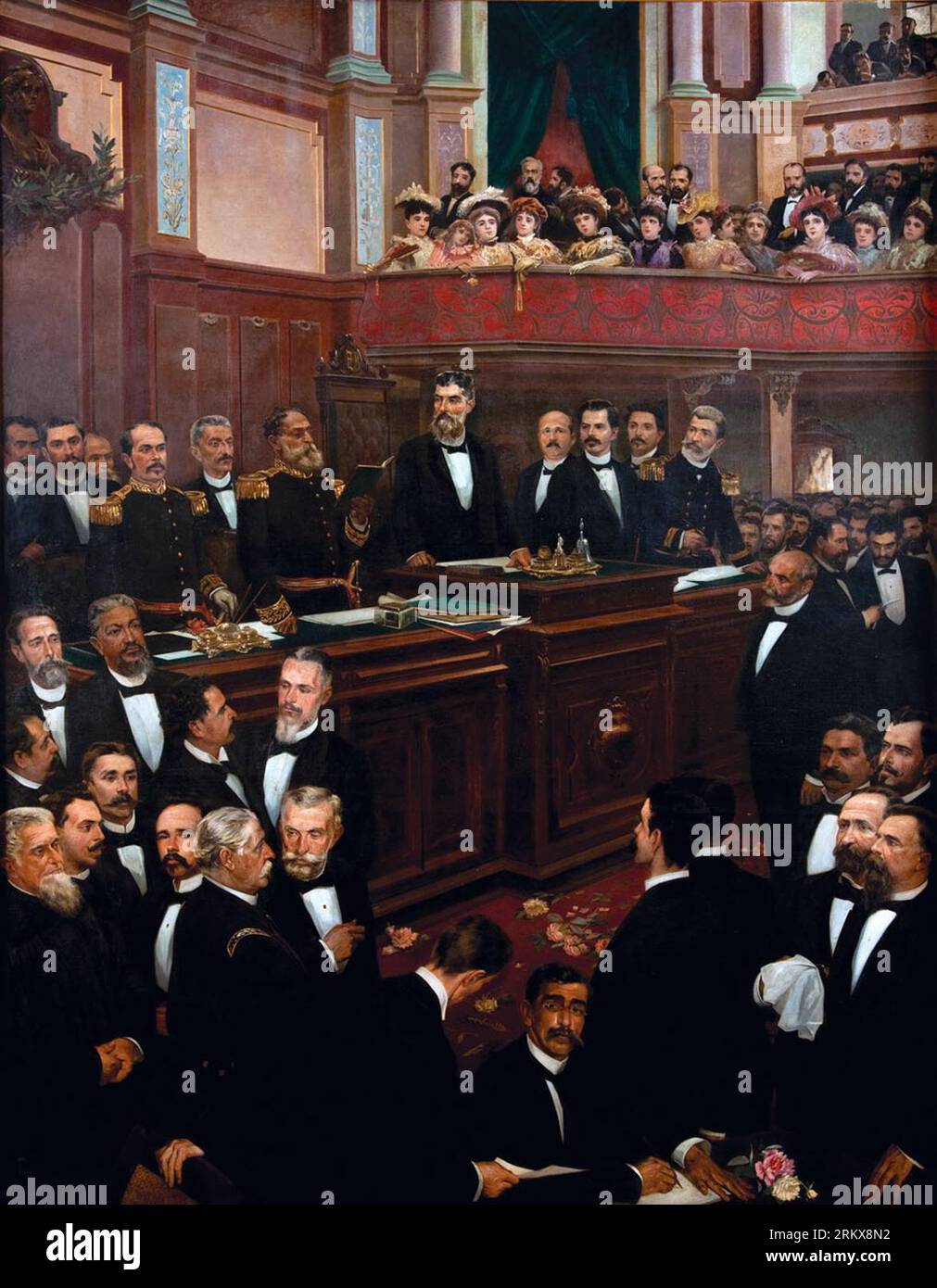 Oath of office, 1891 Constitution 1896 by Aurélio de Figueiredo Stock ...