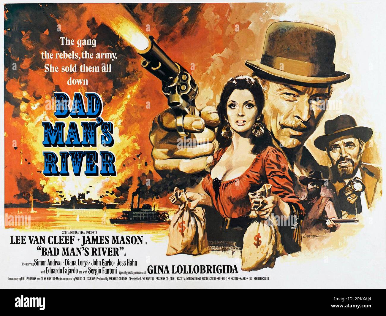 BAD MAN'S RIVER (1971), directed by EUGENIO MARTIN. Credit ...