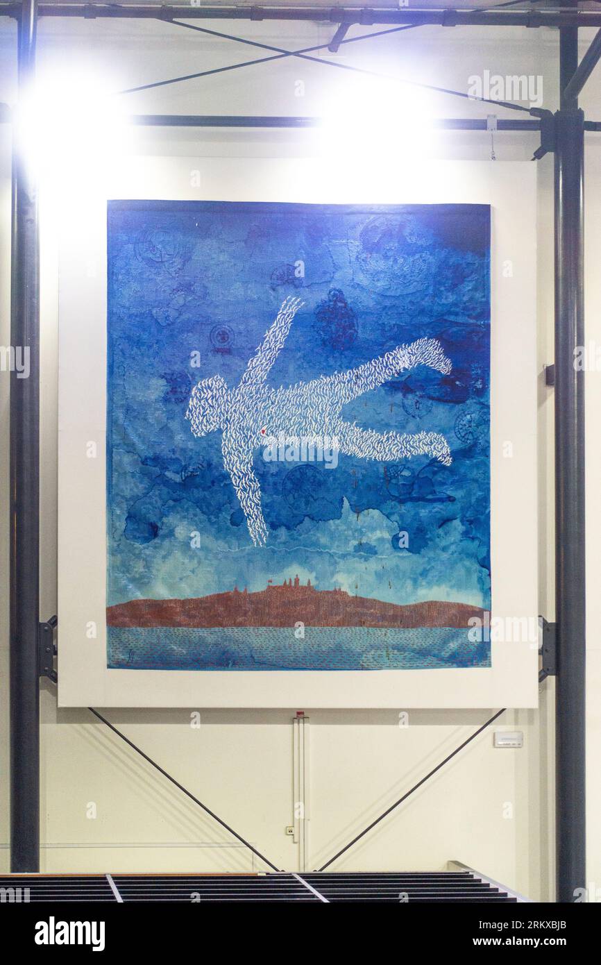 The Flying Man tapestry in honour of the late first Czech president ...