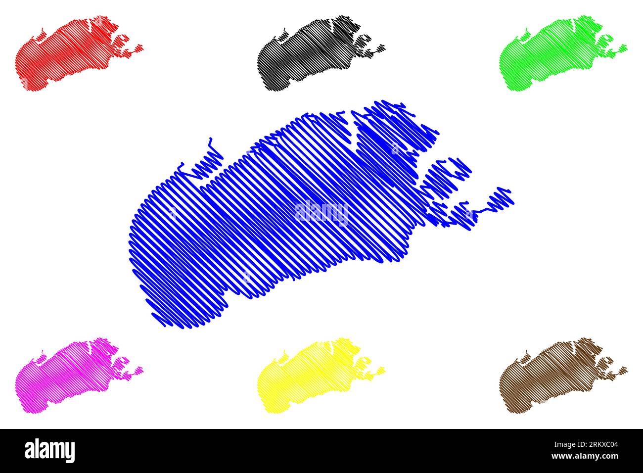 Lake Etosha Pan (Africa, Republic of Namibia) map vector illustration ...