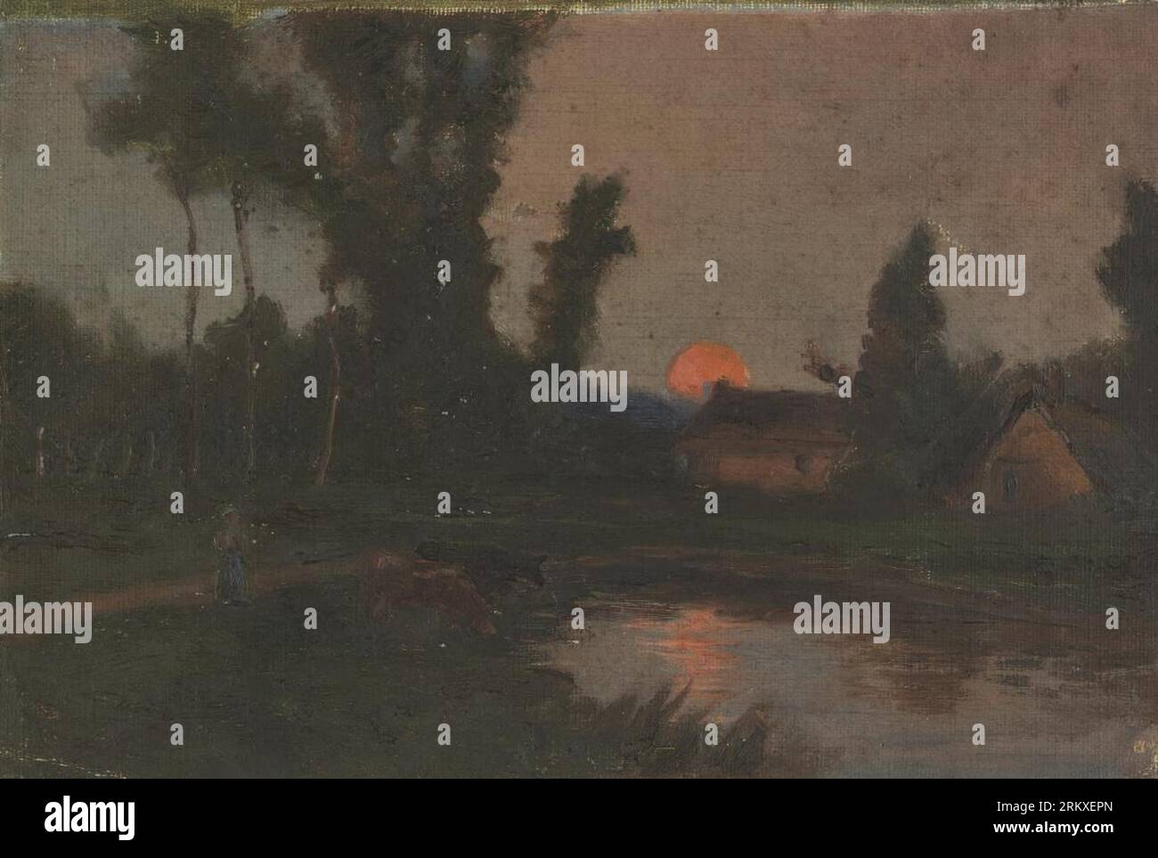 Sunset circa 1890 by Sarah A. Doidge Stock Photo - Alamy
