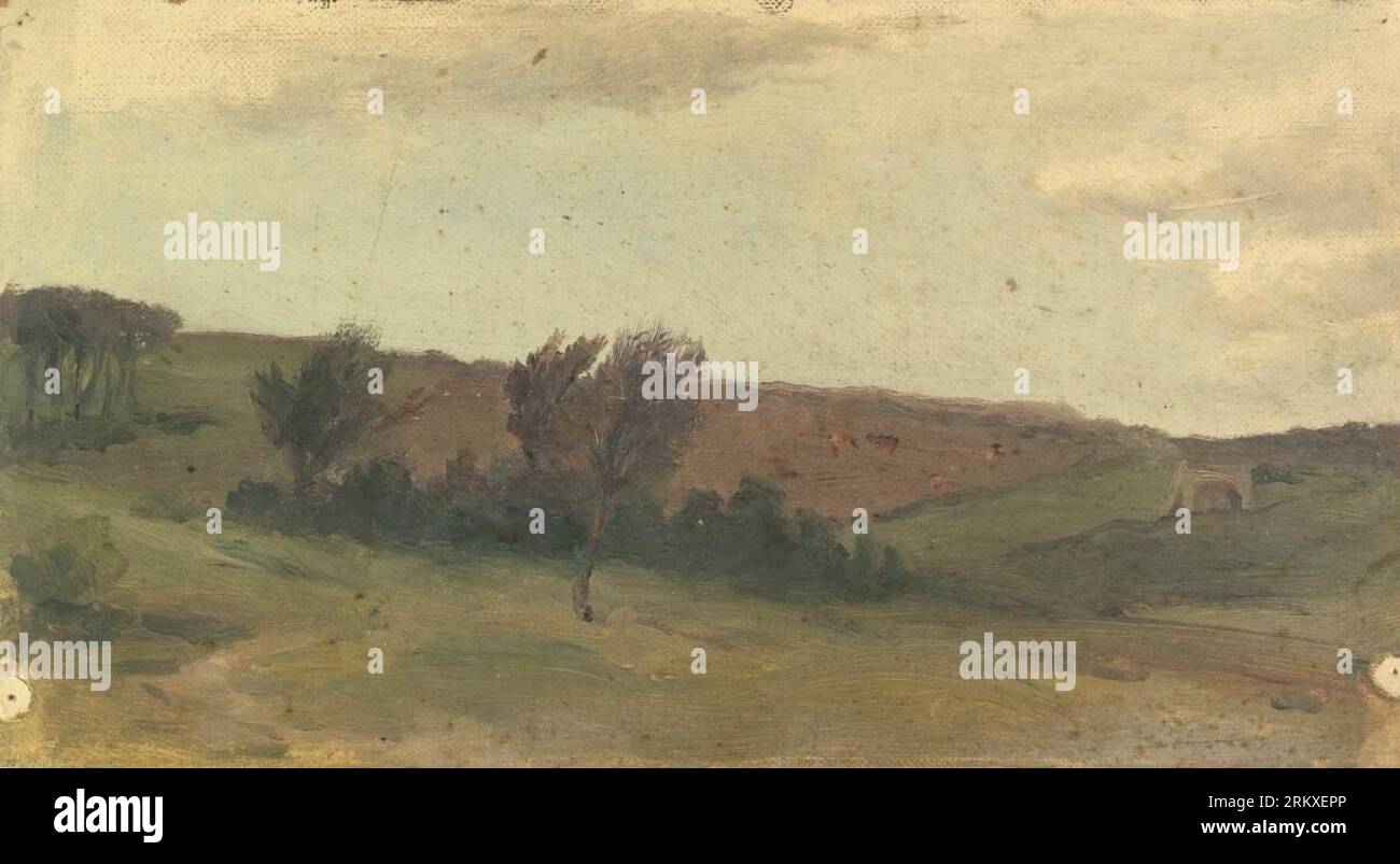 Trees in a landscape circa 1890 by Sarah A. Doidge Stock Photo - Alamy