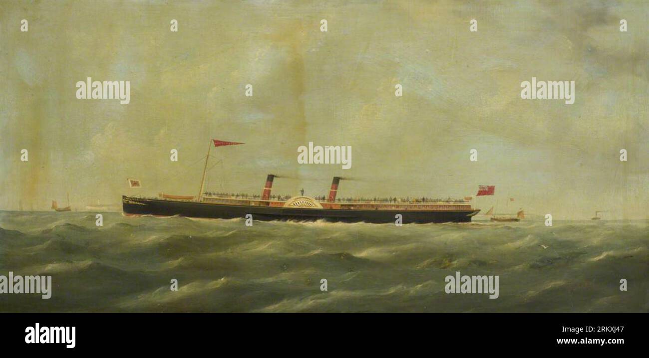 The paddle steamer Albert Victor 1866 by George Mears Stock Photo - Alamy