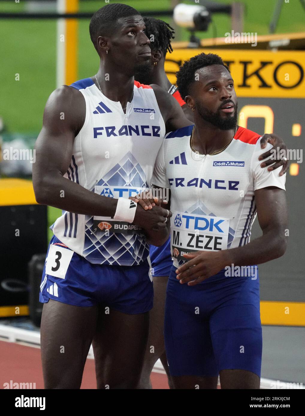 Budapest, Hungary. 26th Aug, 2023. Ryan ZEZE and Mouhamadou FALL of FRA ...