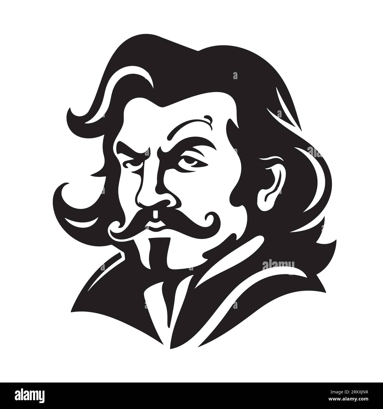 Vector Man icon. Vector Icon of a man with a beard and mustache ...