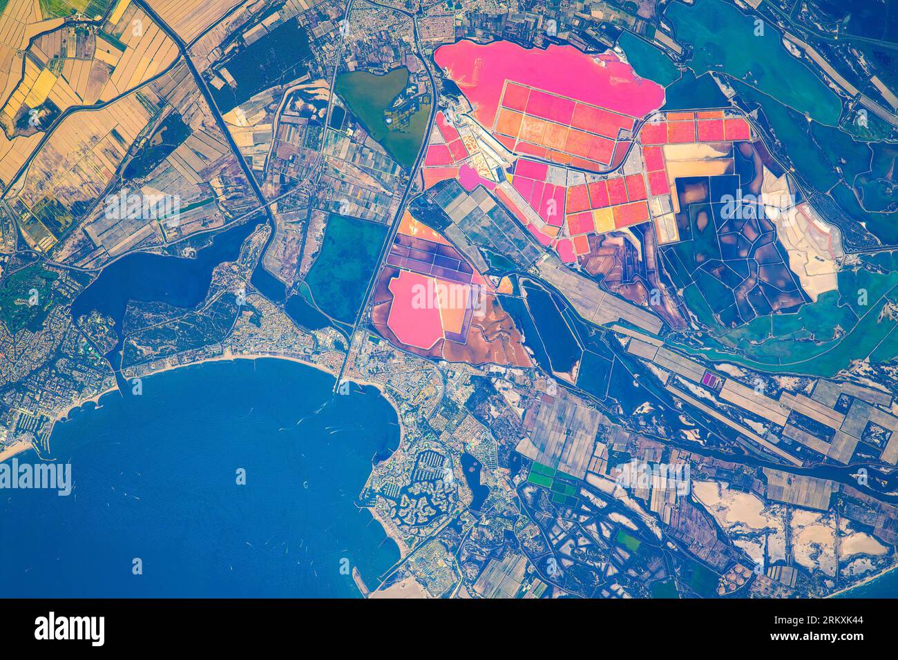 Mediterranean sea coastal feature with beaches in the area of ...