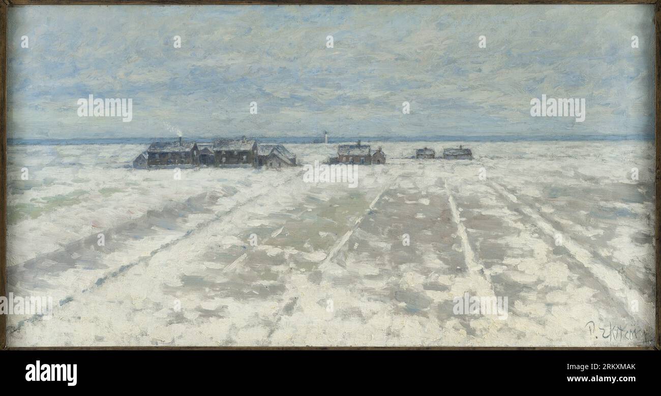 Winter Landscape. Öland Scene 1890s by Per Ekström Stock Photo - Alamy