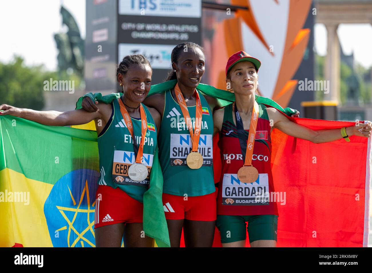 Budapest, Hungary. 26th Aug, 2023. Gold medalist Amane Beriso Shankule ...