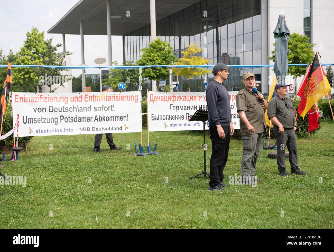 Berlin, Germany. 26th Aug, 2023. Participants in a far-right rally ...
