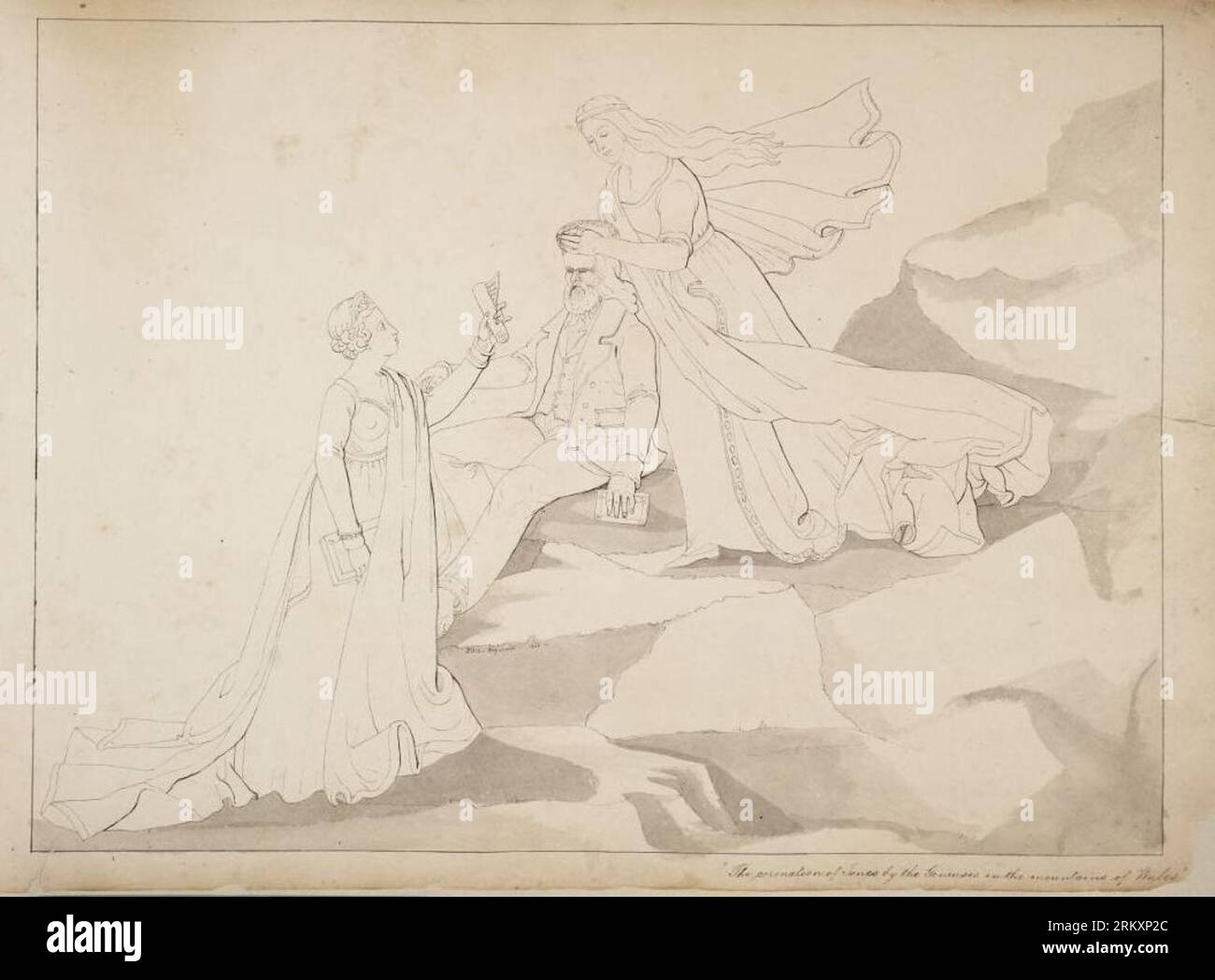 The coronation of Jones by the Geniuses in the mountains of Wales 1844 ...