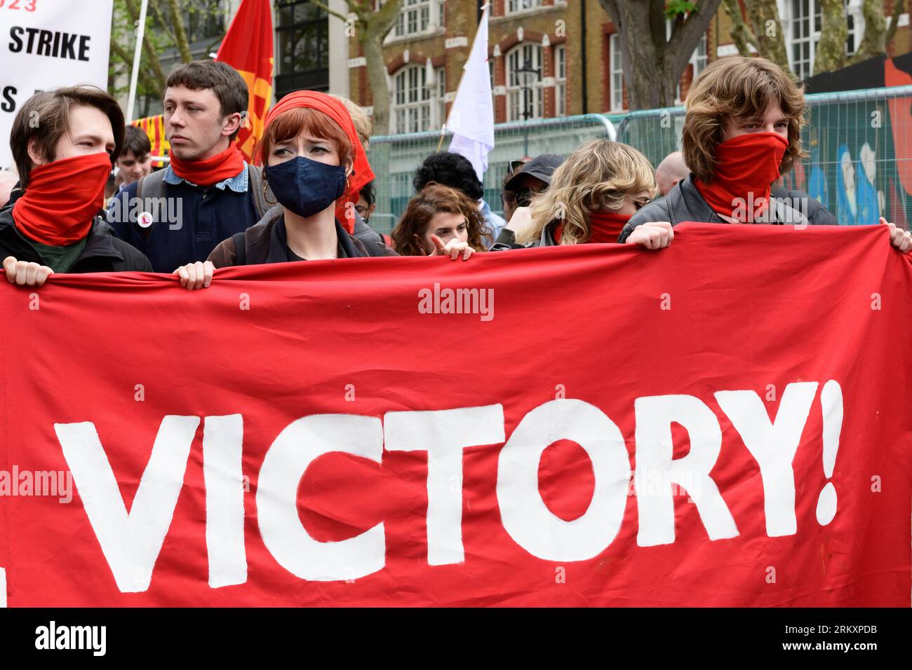 The Young Communist League members gathering at Clerkenwell Green for ...