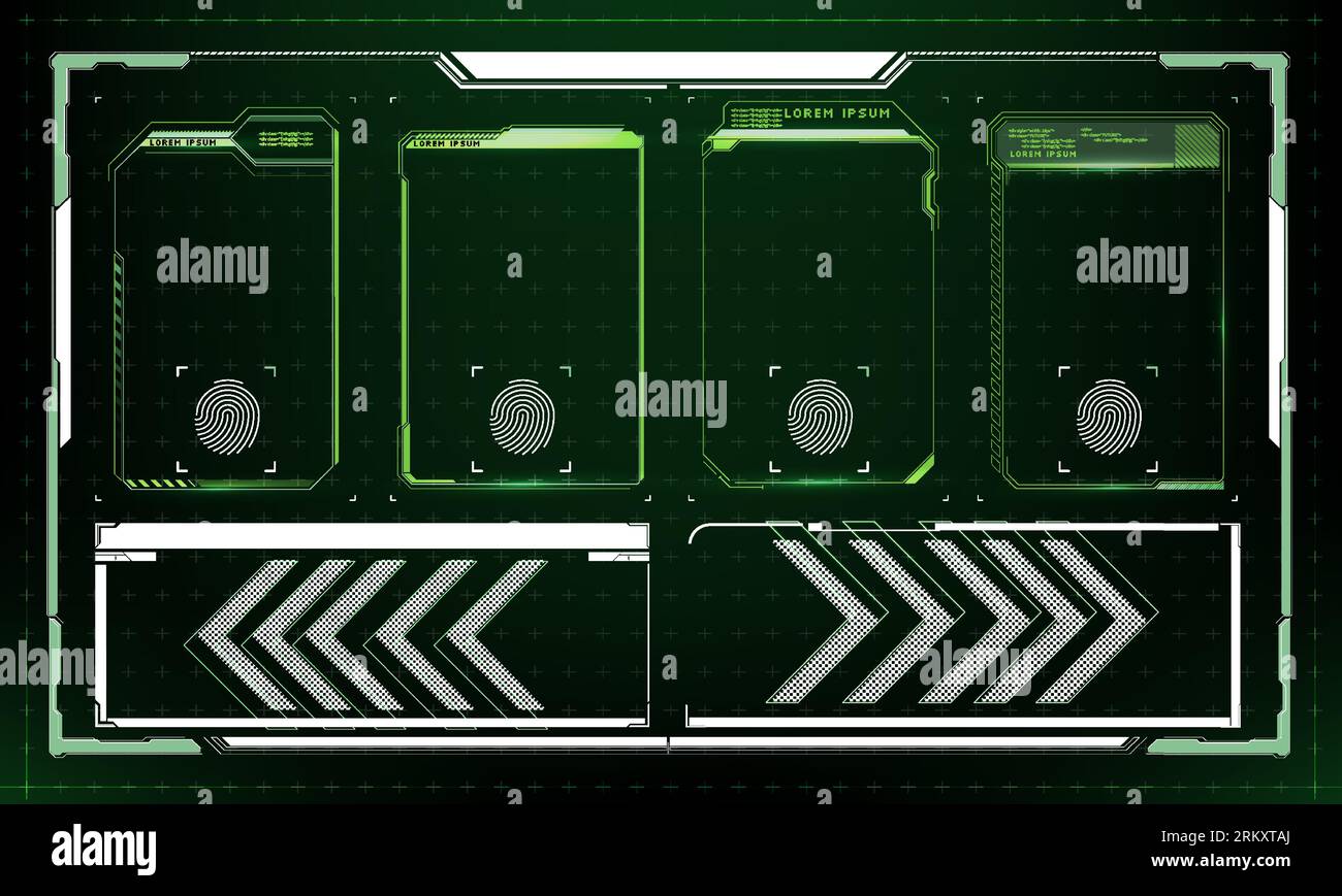 Futuristic Vector HUD Interface Screen Design. Digital callouts titles ... Futuristic Vector HUD Interface Screen Design. Digital callouts titles ...