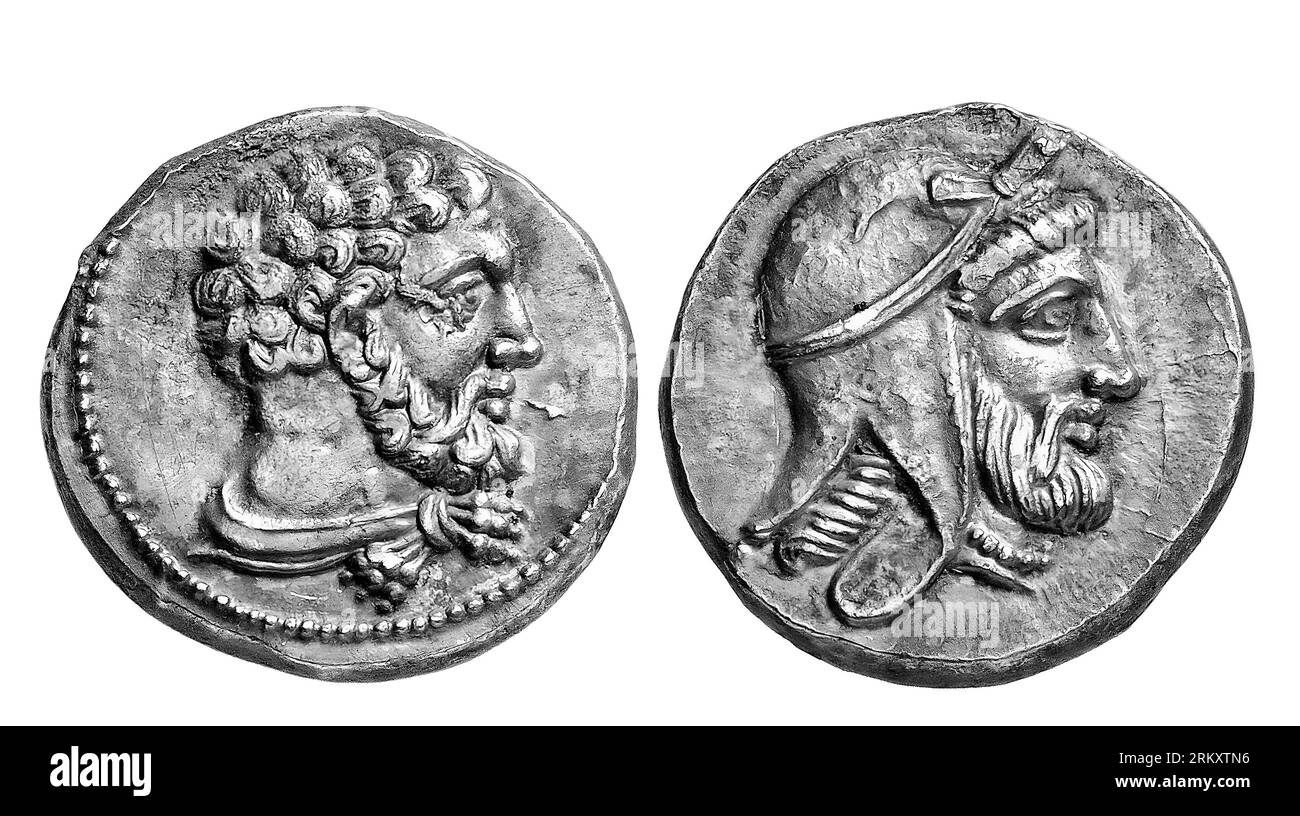 Ancient coin white background Black and White Stock Photos & Images - Alamy