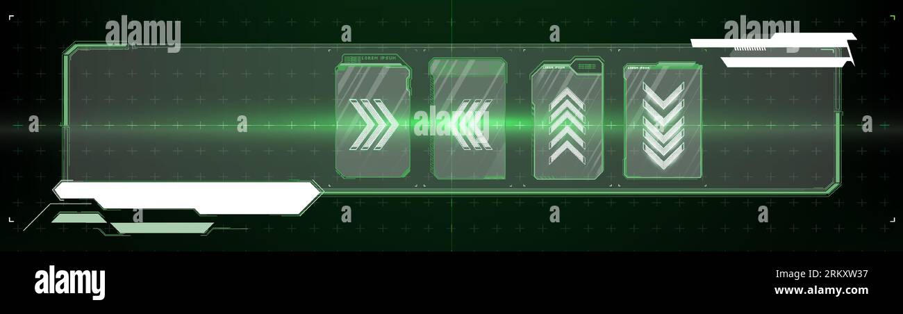 Game futuristic digital display, hud tech future frame. Information box ...