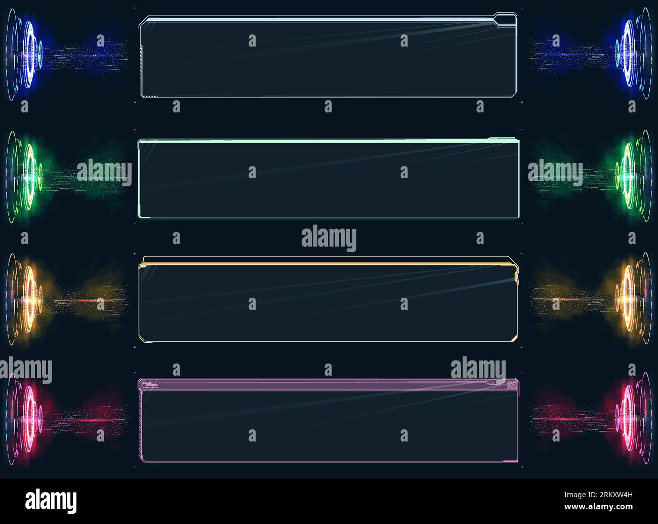 Futuristic Vector HUD Interface Screen Design. Digital callouts titles ...