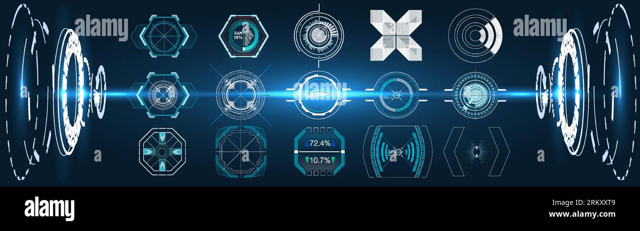Futuristic interface elements hi-res stock photography and images - Alamy