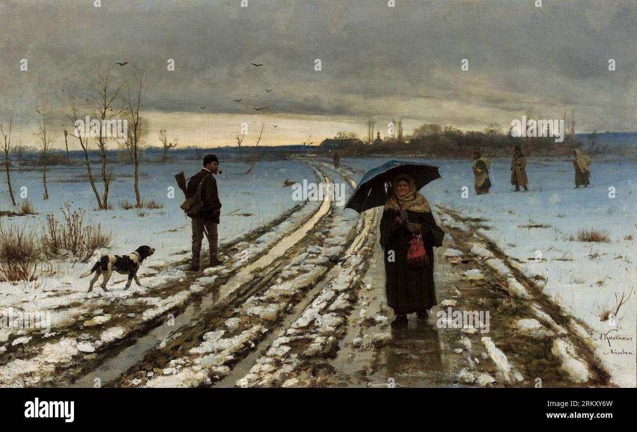 Bad omen circa 1888 by Antoni Kozakiewicz Stock Photo - Alamy