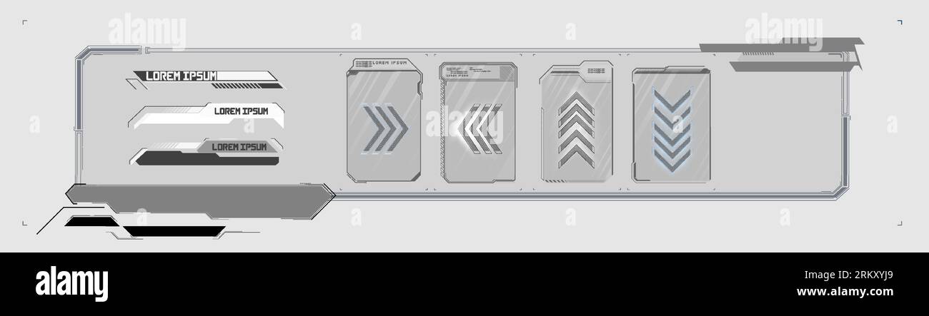 Futuristic Vector HUD Interface Screen Design. Digital callouts titles ...