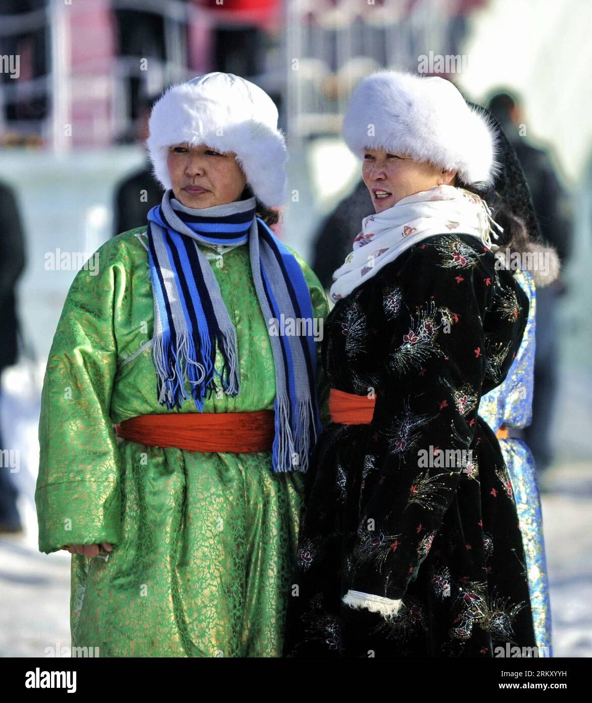 Mongolian women in traditional costume hi-res stock photography and ...