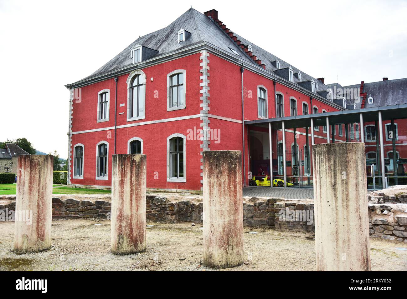 Excavations in front of the Stavelot Abbey Stock Photo - Alamy