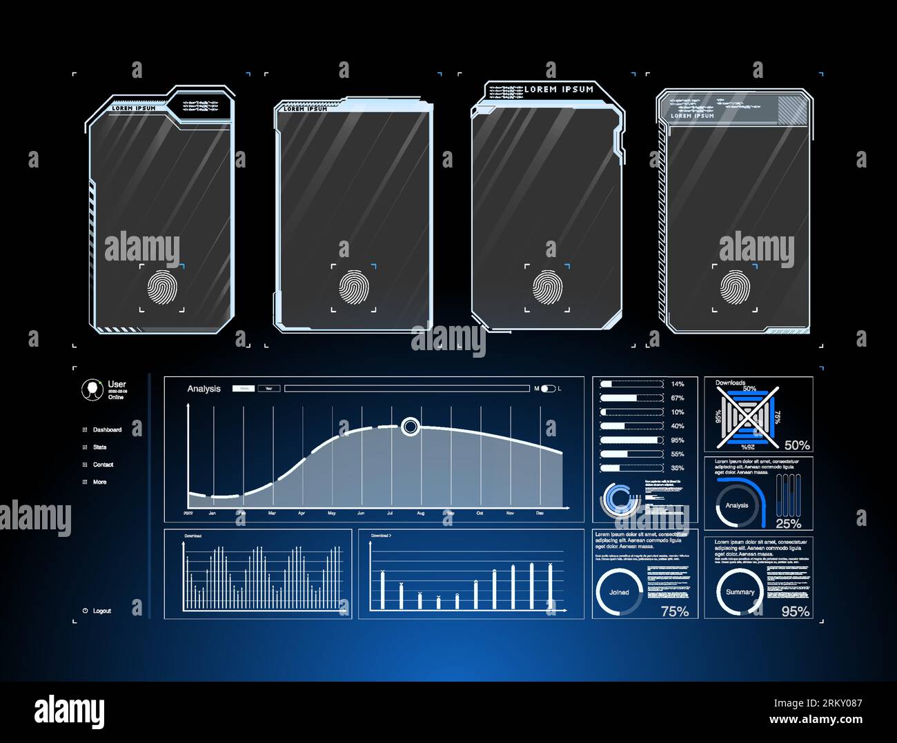 Cyberpunk 3d grid tunnel Stock Vector Images - Alamy