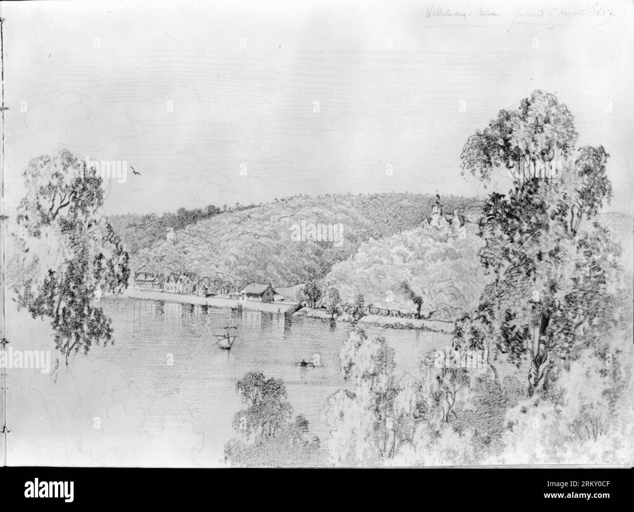 Skissbok. Diverse bilder 1859 by Georg von Rosen Stock Photo - Alamy