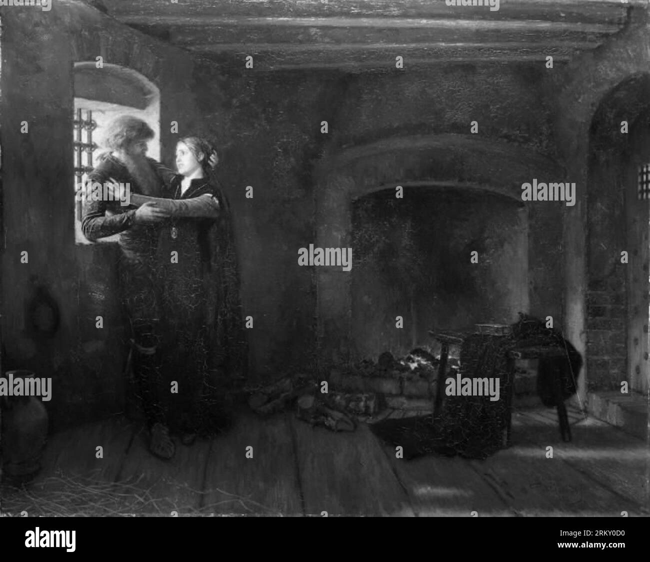 The Visit of Karin Månsdotter to Eric XIV 1881 by Georg von Rosen Stock ...