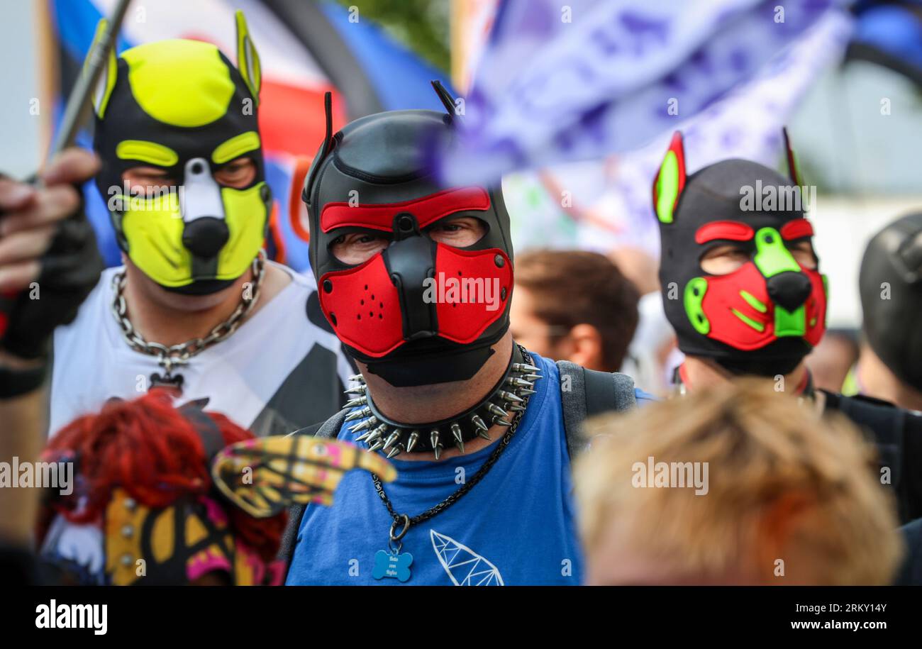 Bremen, Germany. 26th Aug, 2023. Participants of the Christopher Street ...