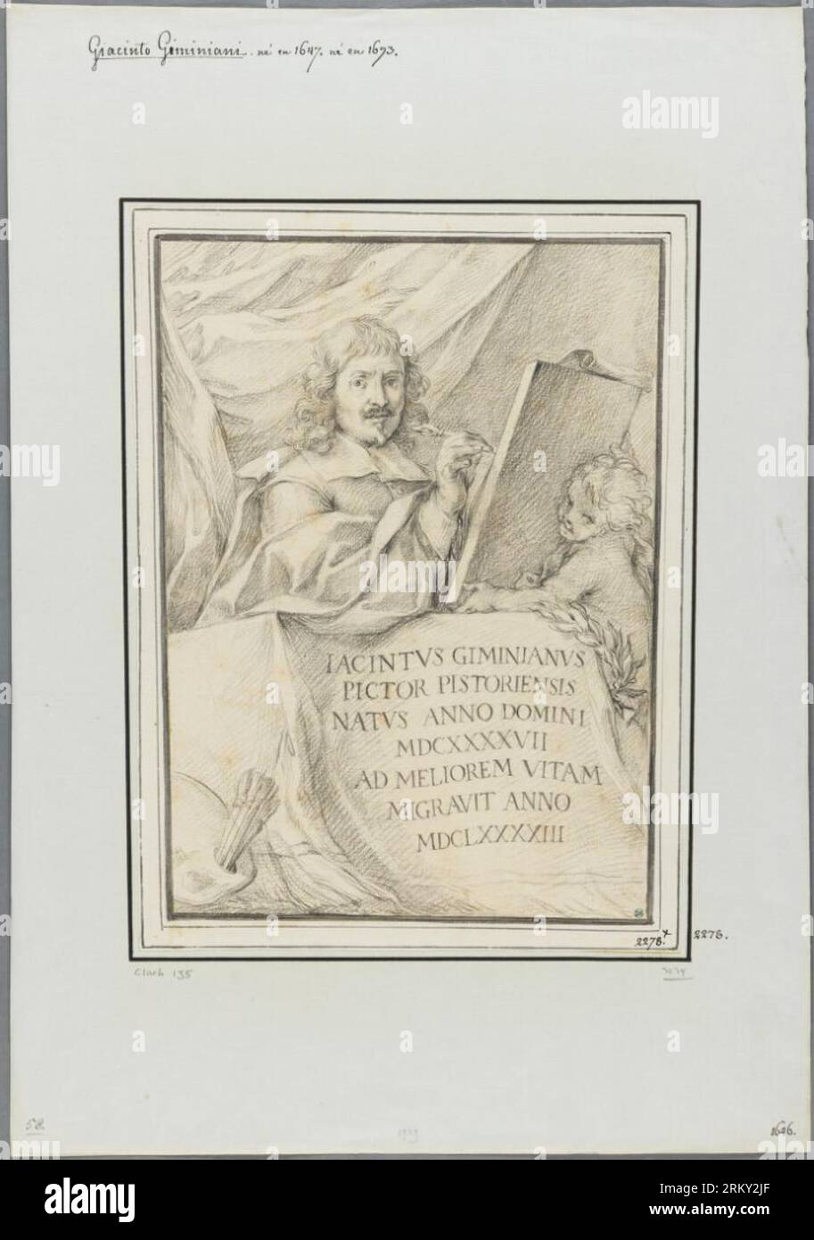 Portrait of Giacinto Gimignani by Giulio Solimena Stock Photo - Alamy