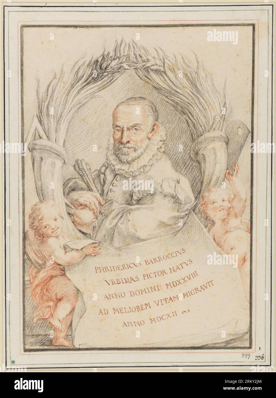 Portrait of Federico Barocci by Giulio Solimena Stock Photo - Alamy