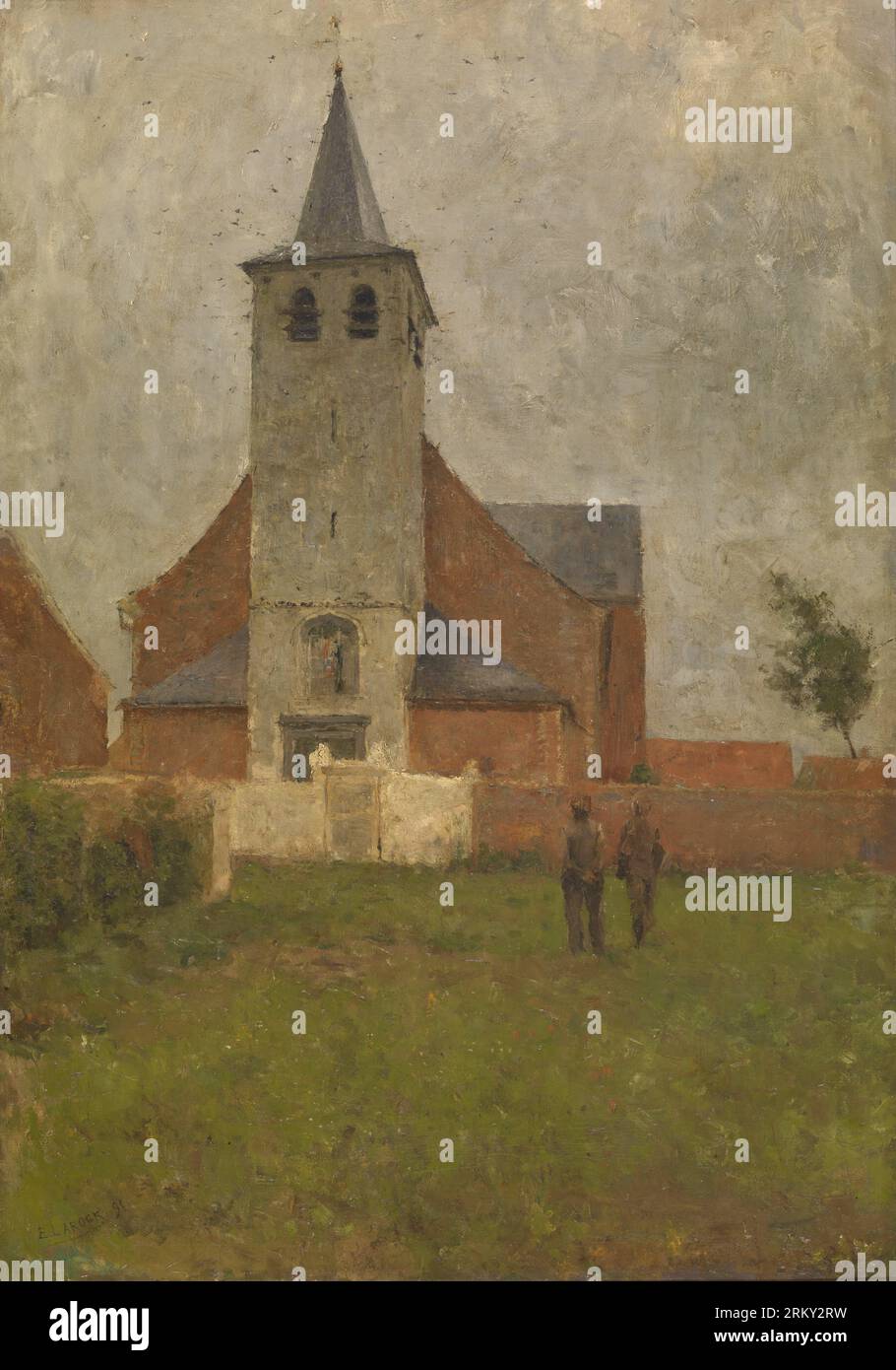 Church at Kapelle-op-den-Bos 1891 by Evert Larock Stock Photo - Alamy