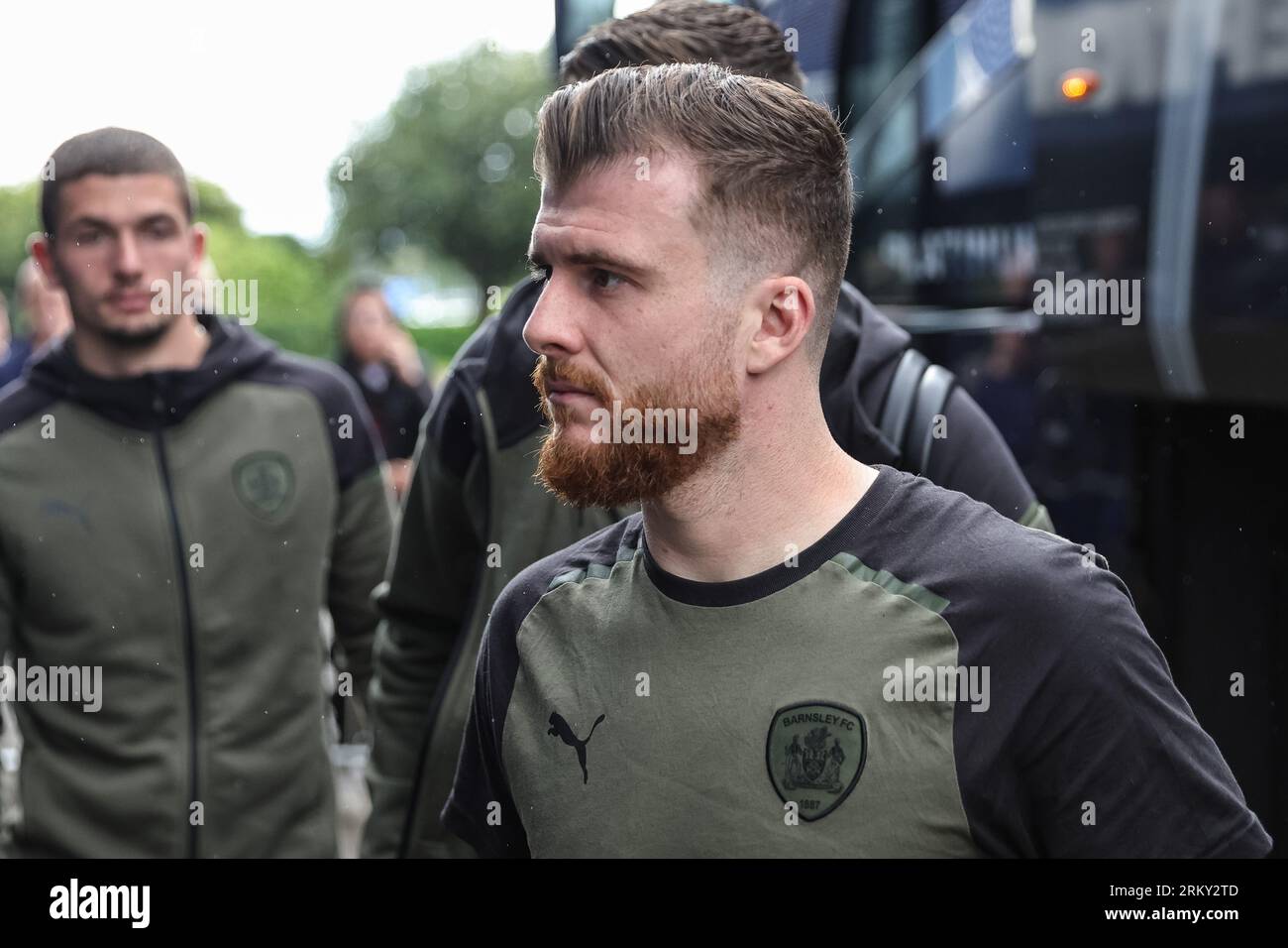 Nicky Cadden #7 of Barnsley arrives during the Sky Bet League 1 match ...