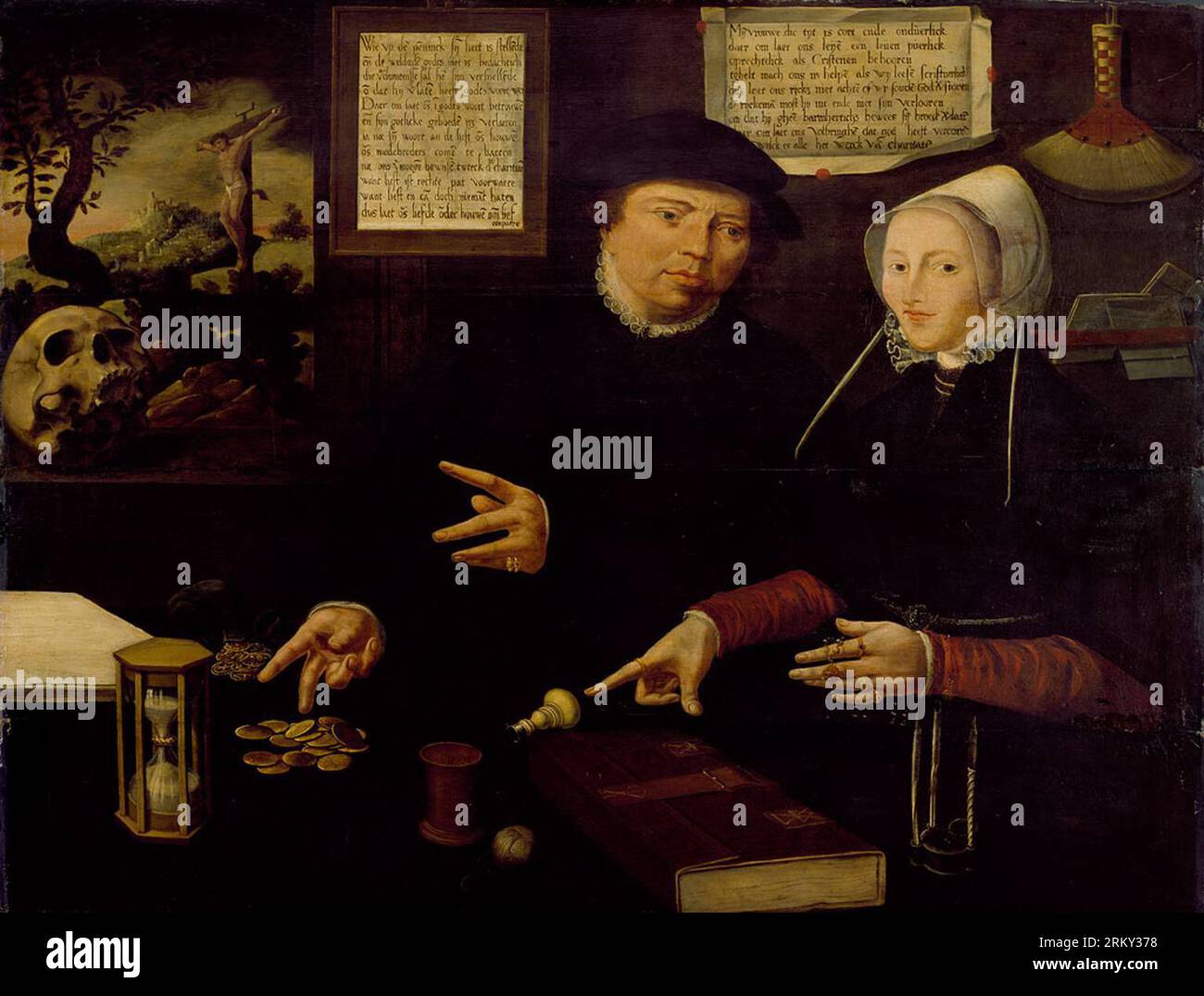 Portrait of Egbert Gerbrantsz and his wife 1541; 1541 by Dirck Jacobsz ...