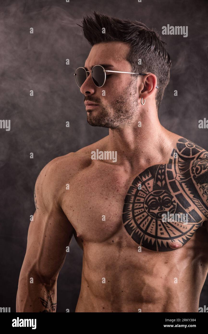 Sun Chest Tattoo