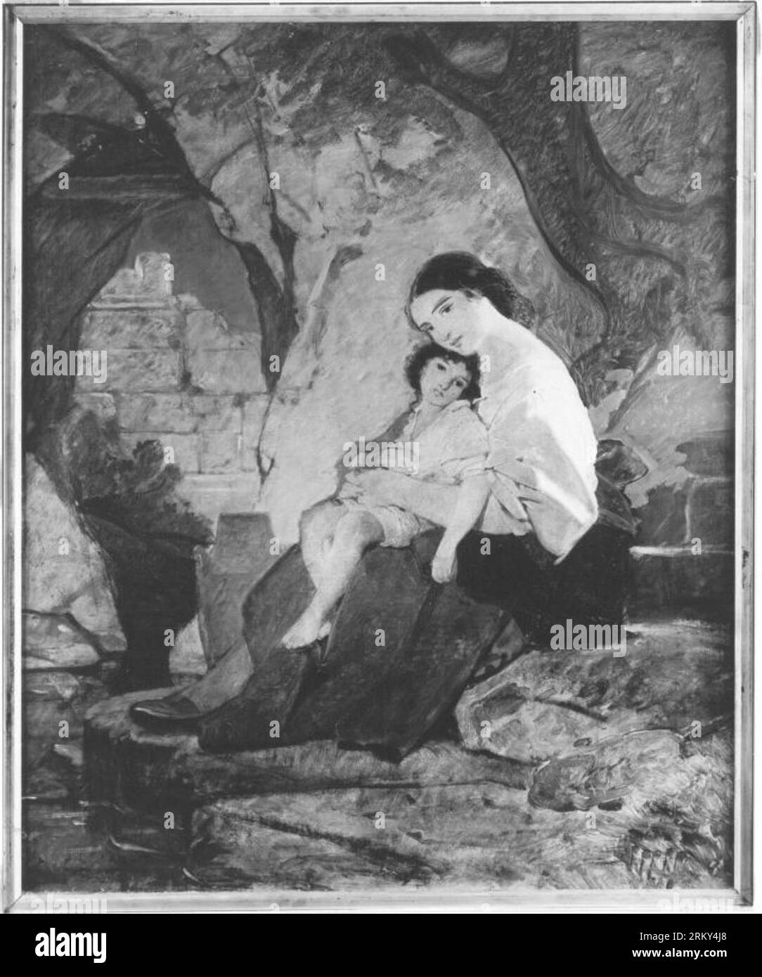Italienerin mit ihrem Kind between circa 1835 and circa 1838 by Philipp ...