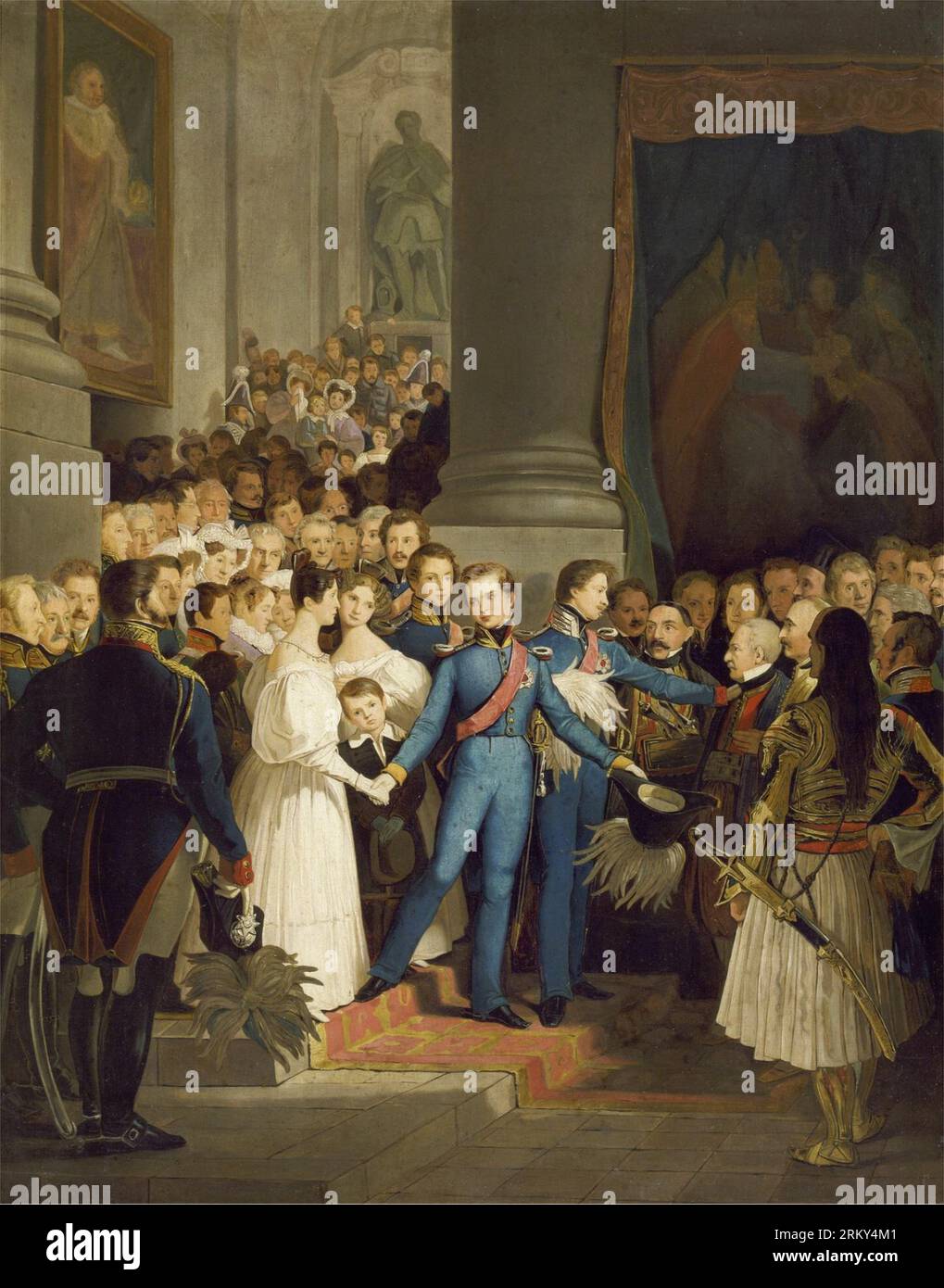 Abschied König Ottos vom Münchner Hof after 1833 by Philipp Foltz Stock ...