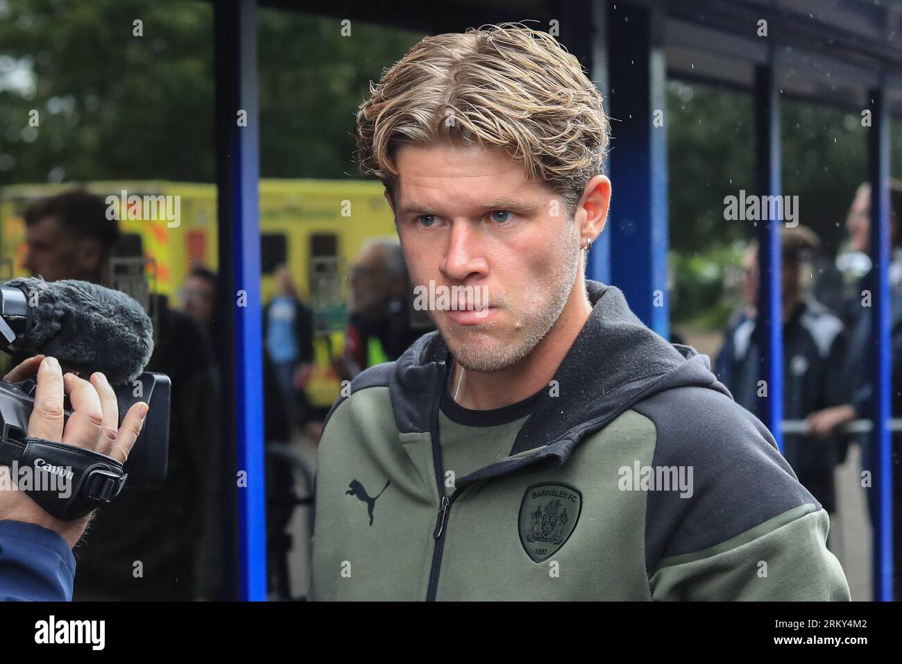 Ben Killip #23 of Barnsley arrives during the Sky Bet League 1 match ...