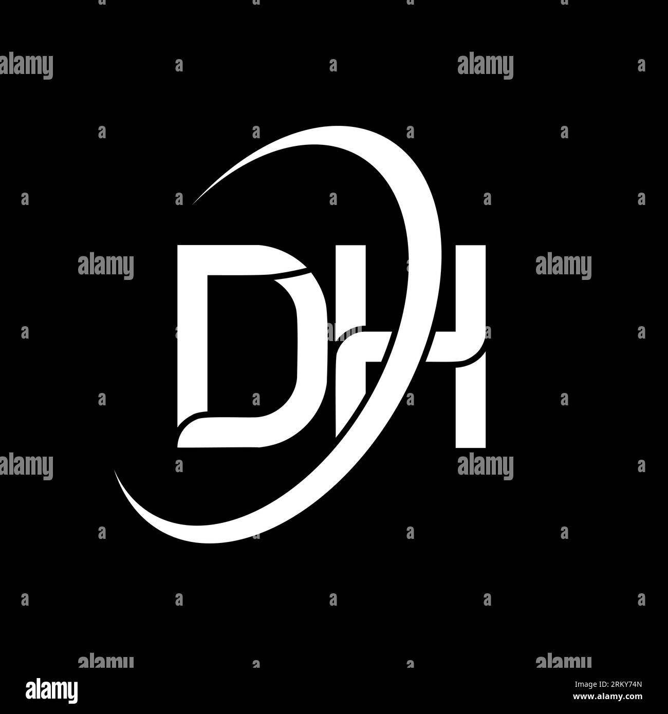 DH logo. D H design. White DH letter. DH/D H letter logo design ...