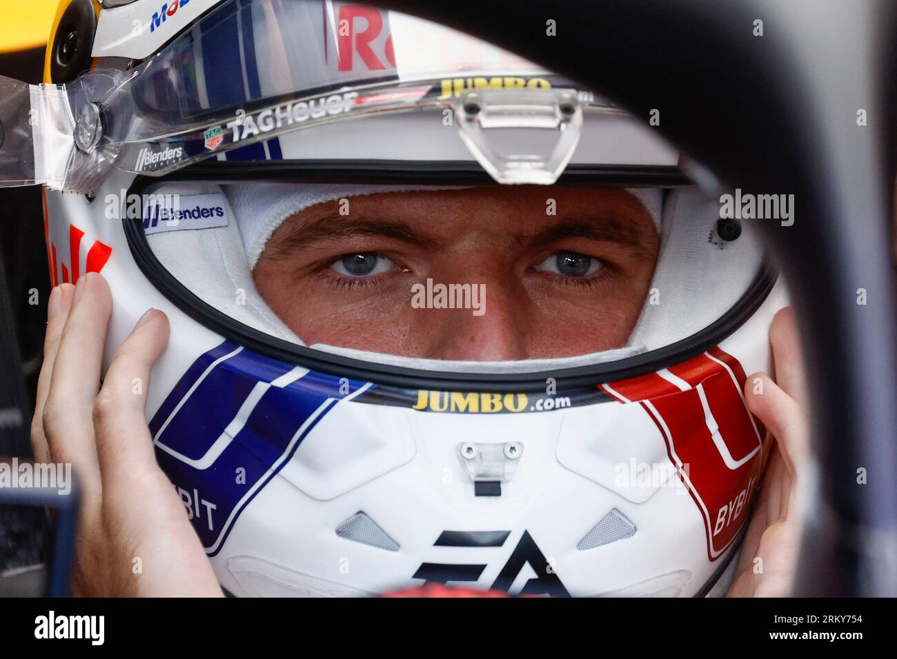 Dutch Formula One driver Max Verstappen of Red Bull Racing prepares for ...