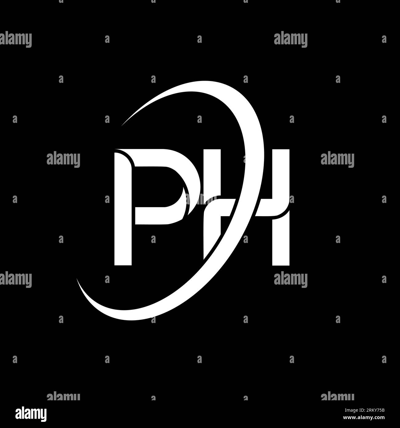 PH logo. P H design. White PH letter. PH/P H letter logo design ...