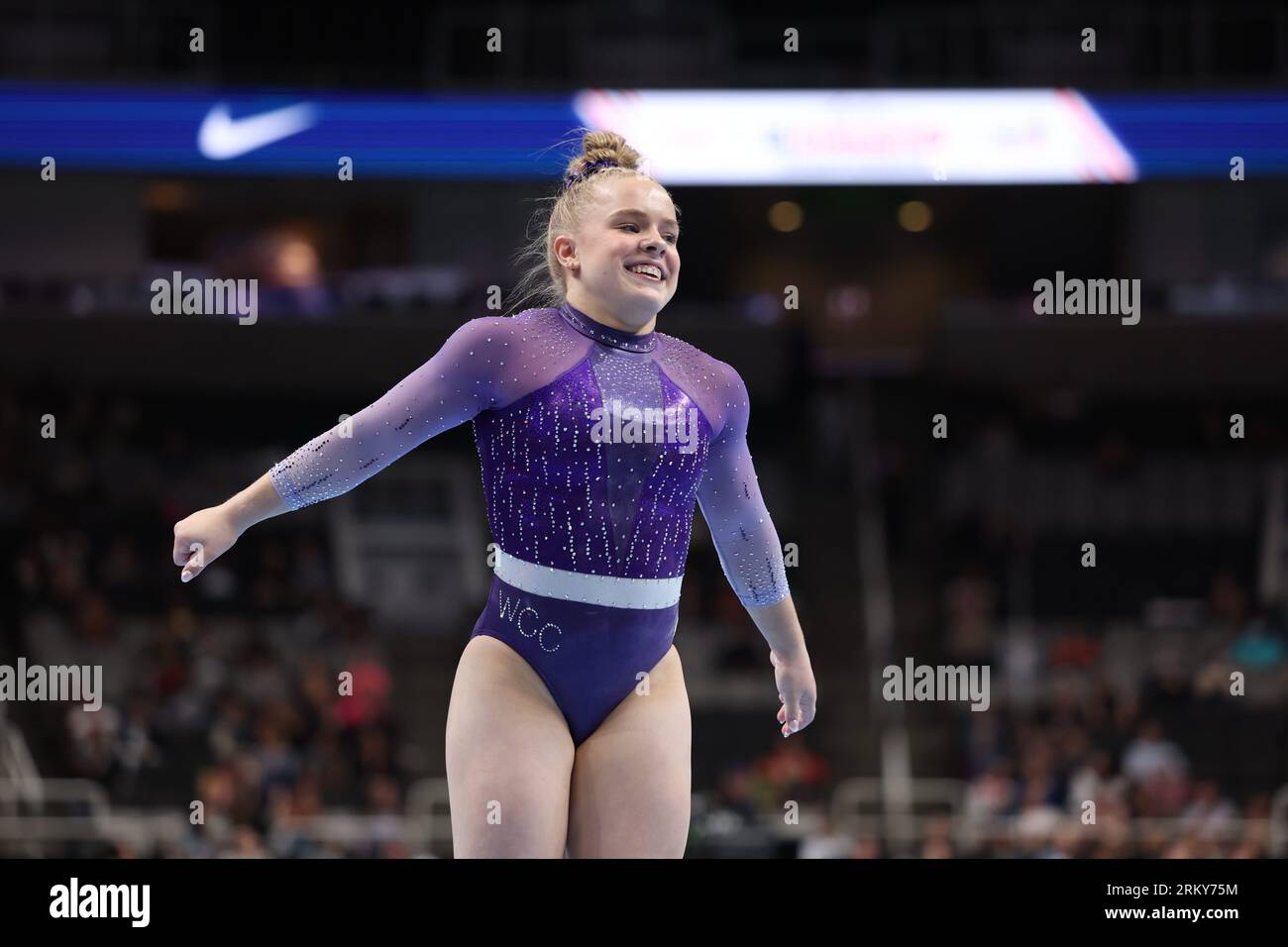 August 25, 2023: Gymnast Joscelyn Roberson during the senior women day ...