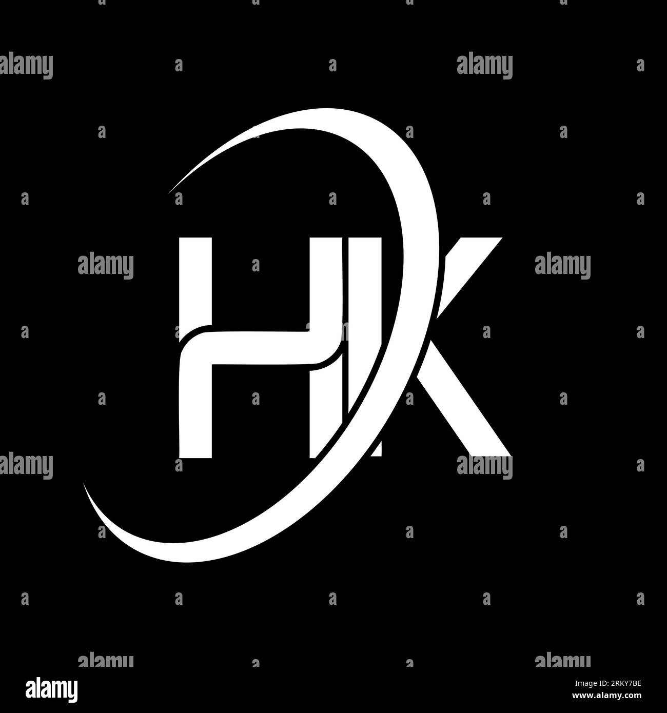 HK logo. H K design. White HK letter. HK/H K letter logo design ...