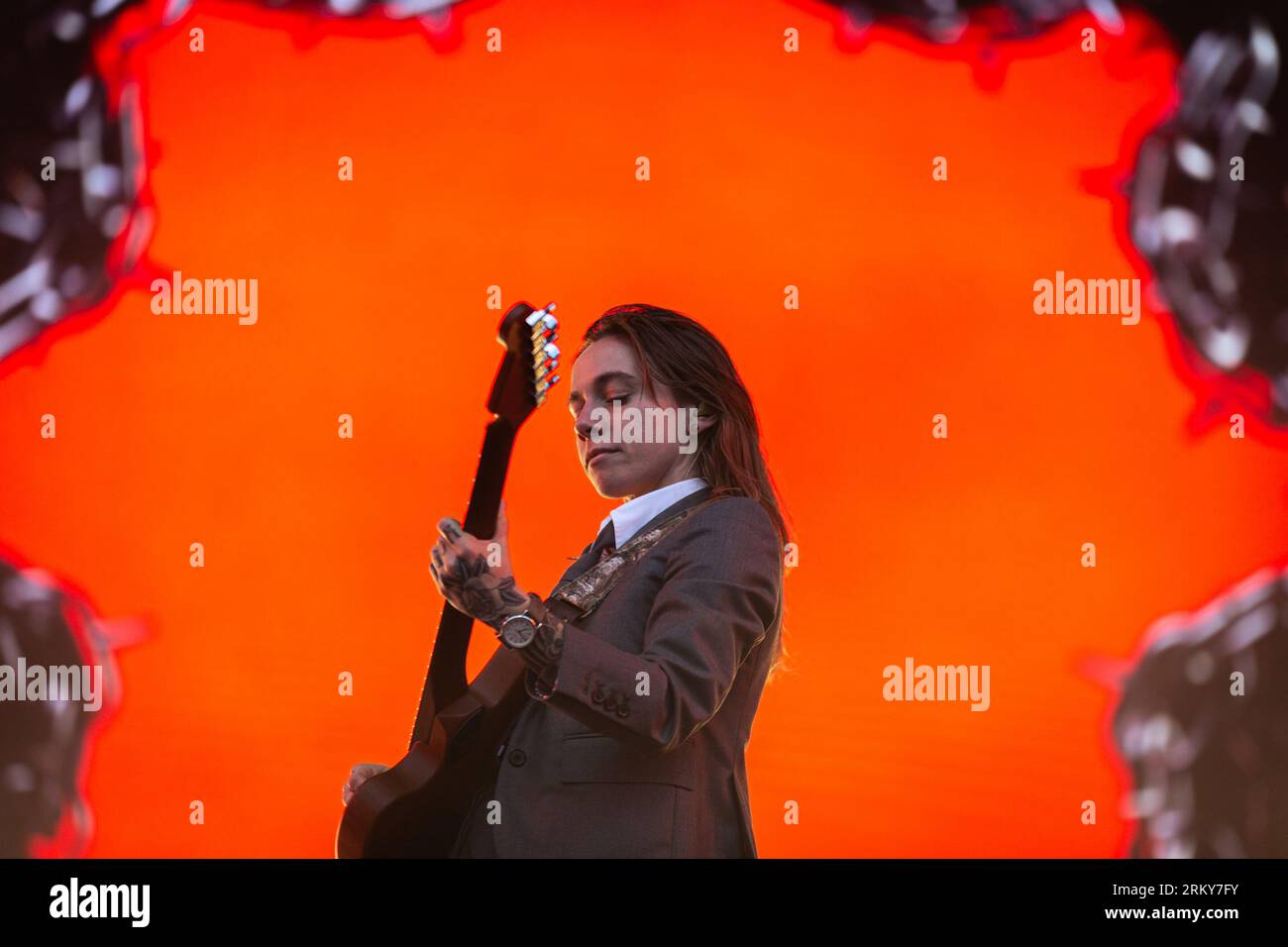 Paris, France. 25th Aug, 2023. Julien Baker from Boygenius band ...