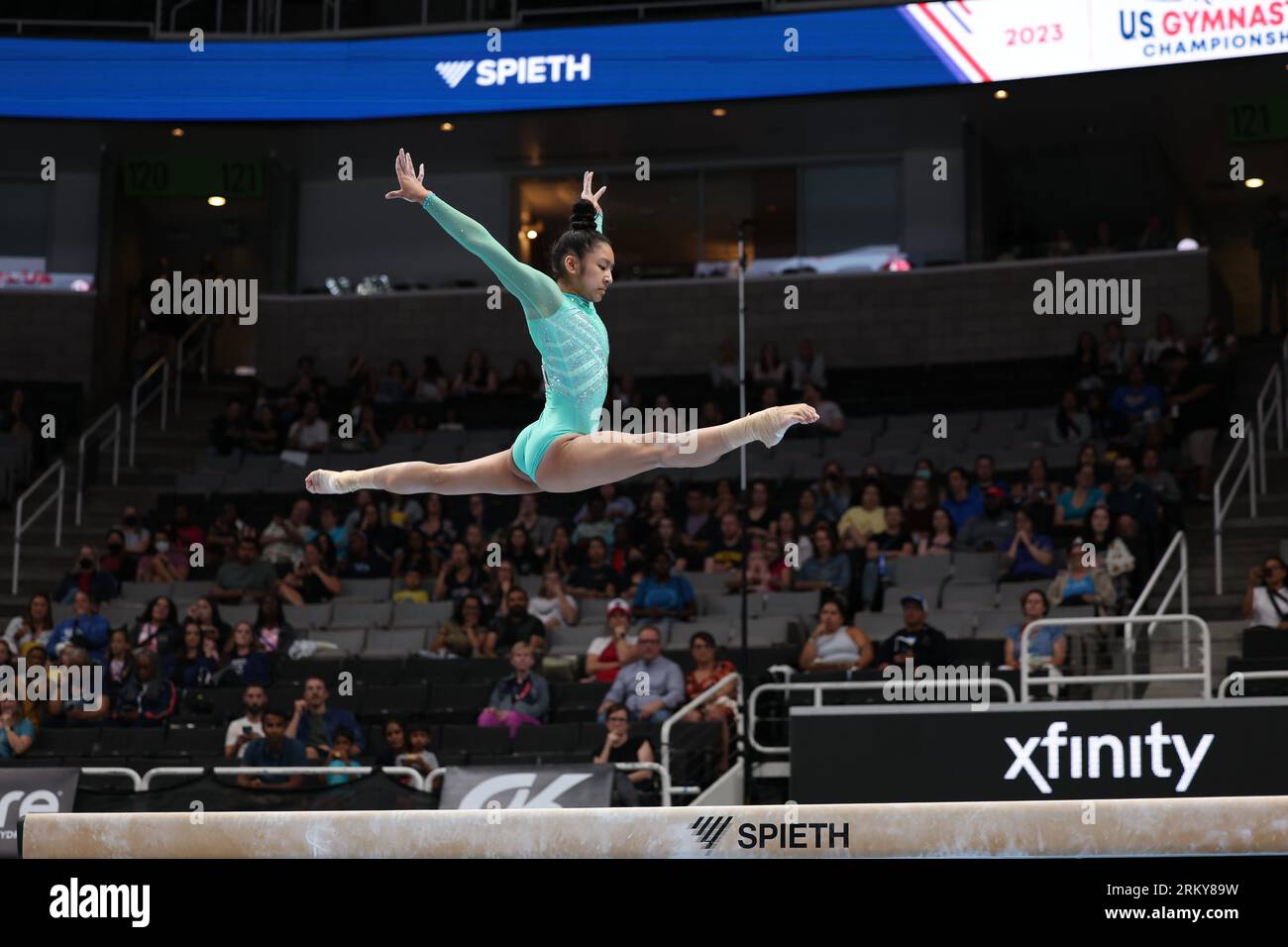 August 25, 2023: Gymnast Myli Lew during the senior women day 1 ...