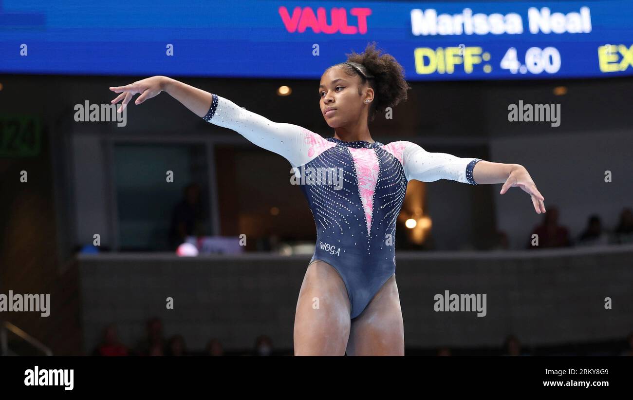 August 25, 2023: Gymnast Sloane Blakely during the senior women day 1 ...