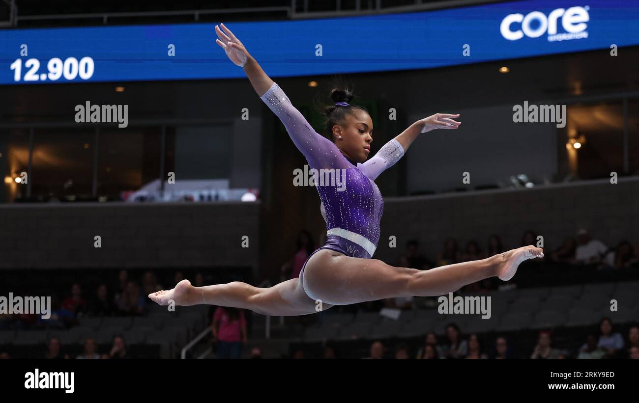 August 25, 2023: Gymnast Zoe Miller during the senior women day 1 competition at the 2023 U.S ...