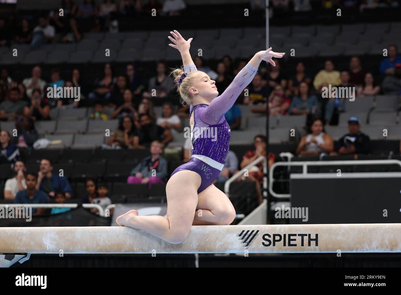 August 25, 2023: Gymnast Joscelyn Roberson during the senior women day ...