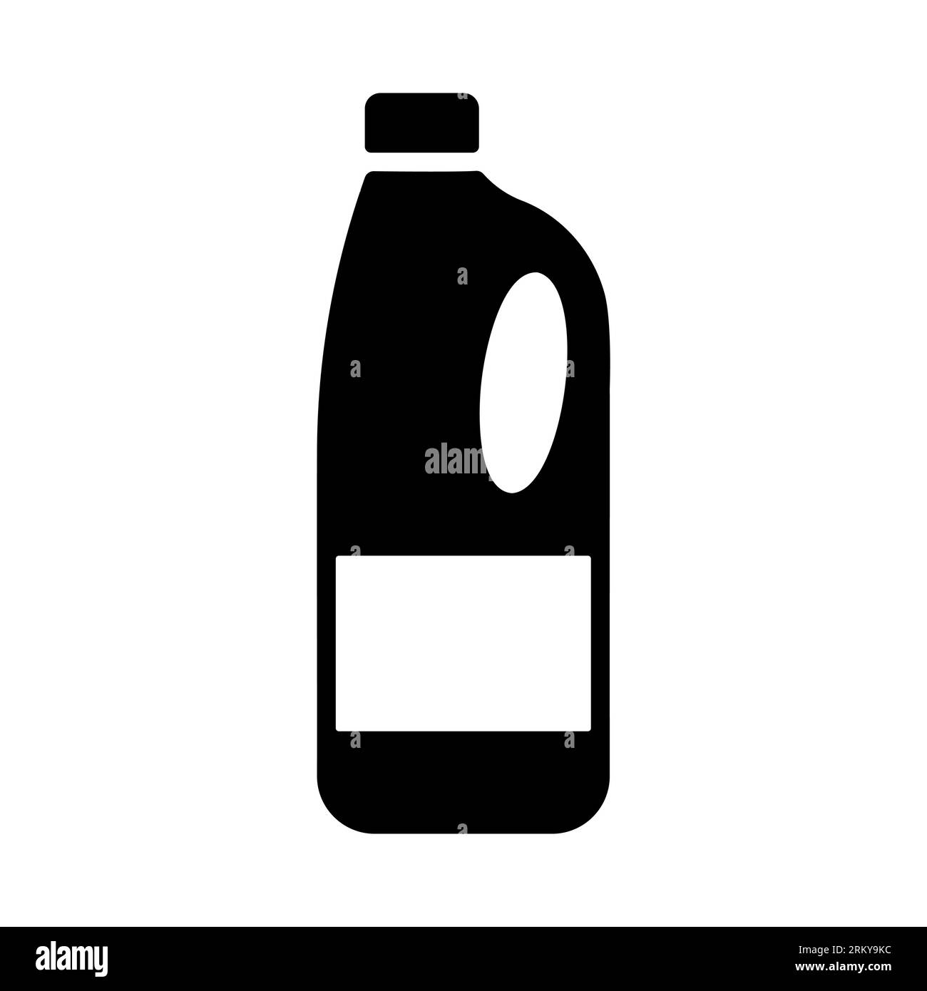 Milk plastic bottle vector glyph icon. Dairy product sign. Graph symbol ...
