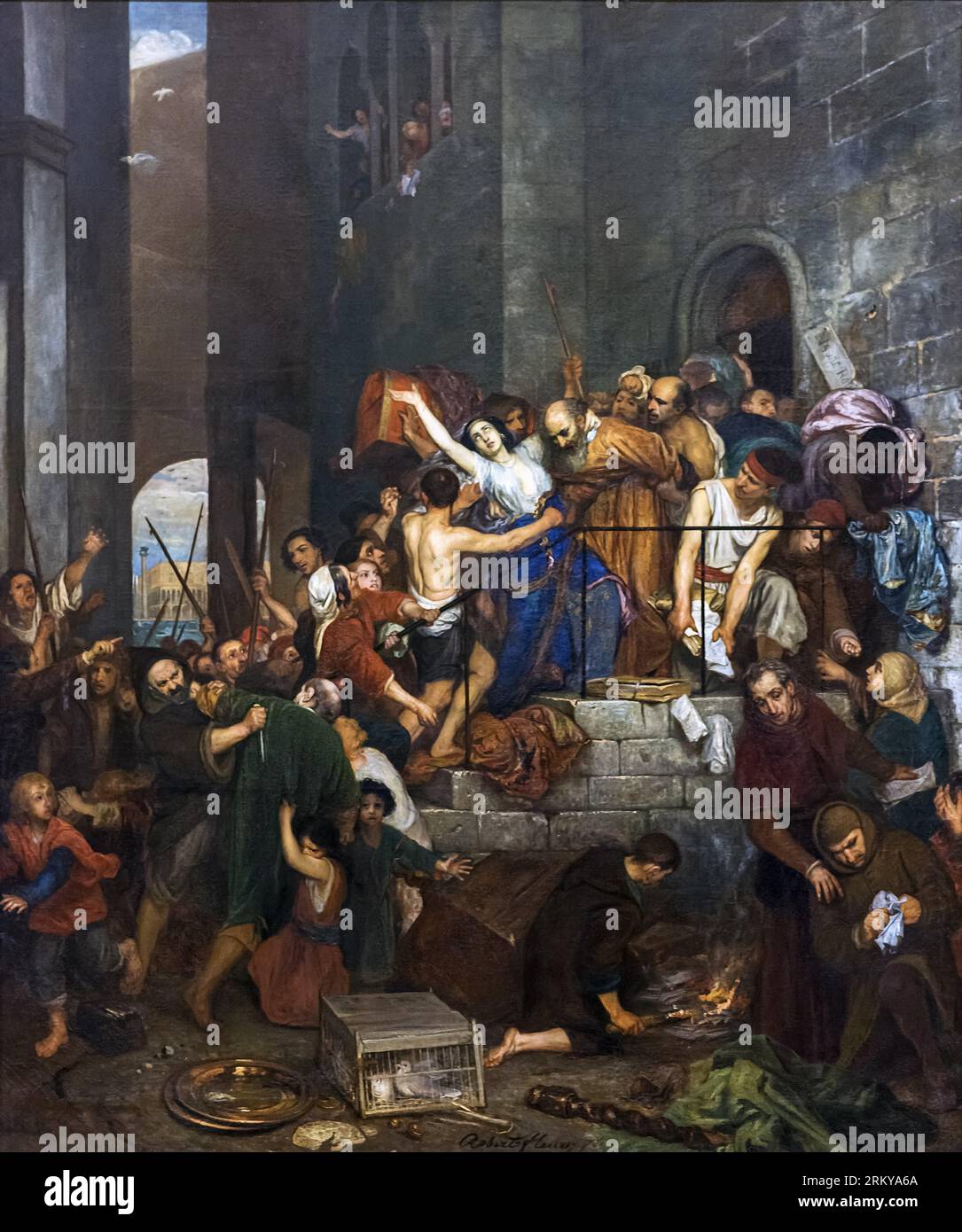 Pillage d'une maison dans le judecca de Venise au Moyen Âge 1855 by ...